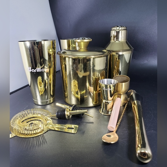 Barillio | Dining | Barillio Brass Bar Set With 4 Item In Total | Poshmark